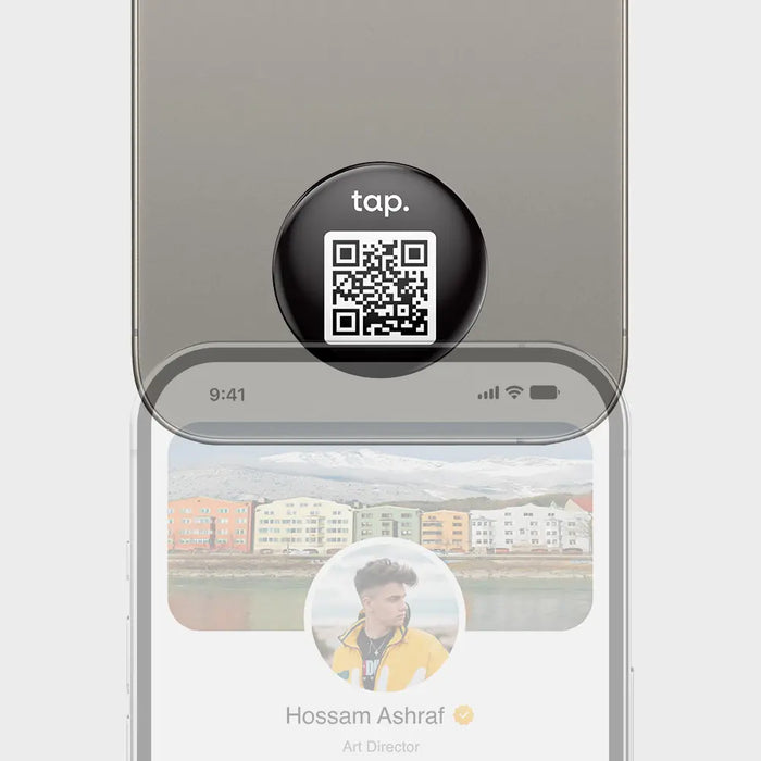 Black Tap NFC Sticker - Smart Sharing Simplified