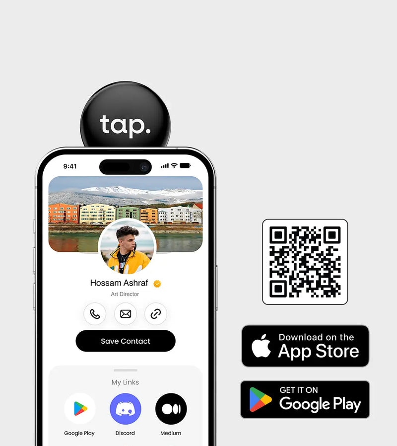 Black Tap NFC Sticker - Smart Sharing Simplified